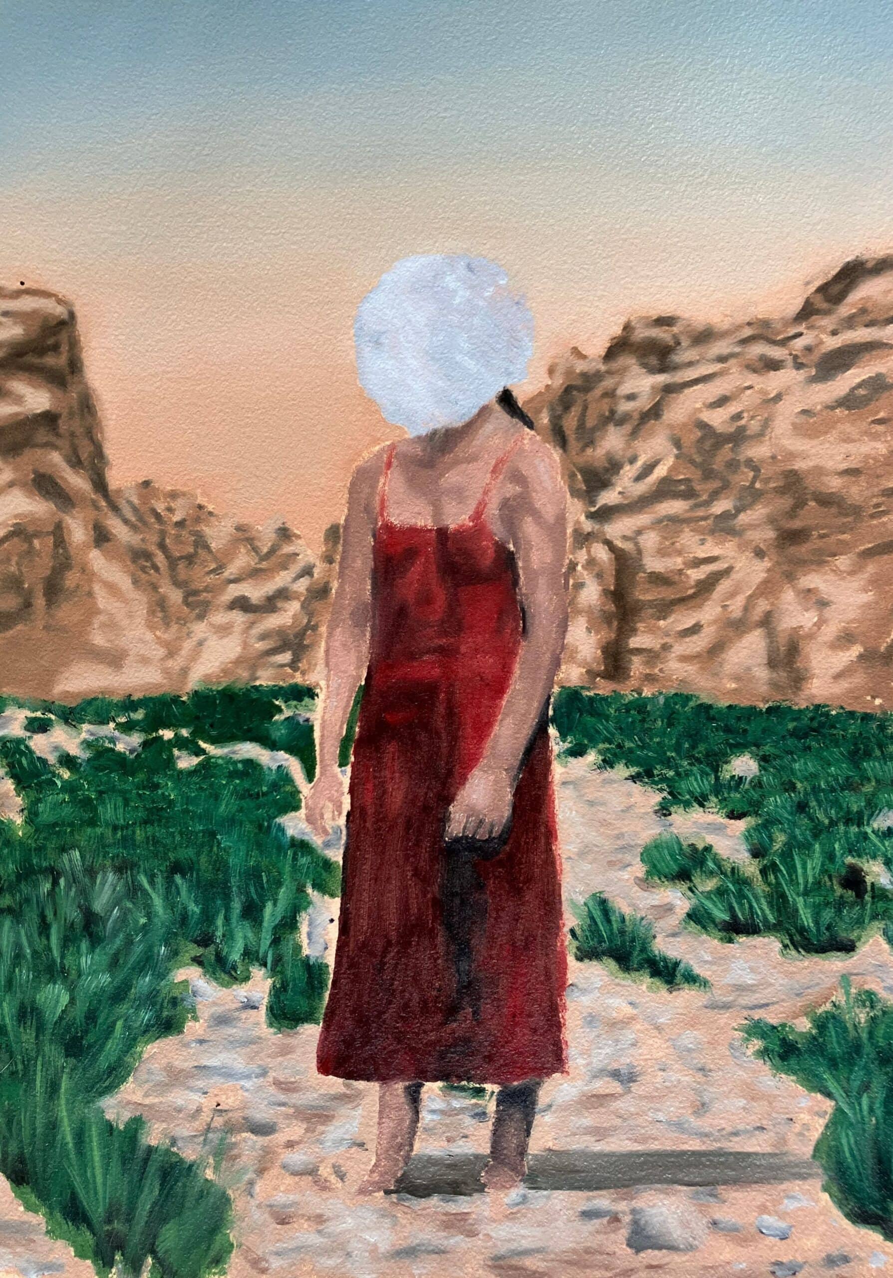 Human Preservation (6) (after Pina Bausch), 2024. Oil on paper — 40 x ...